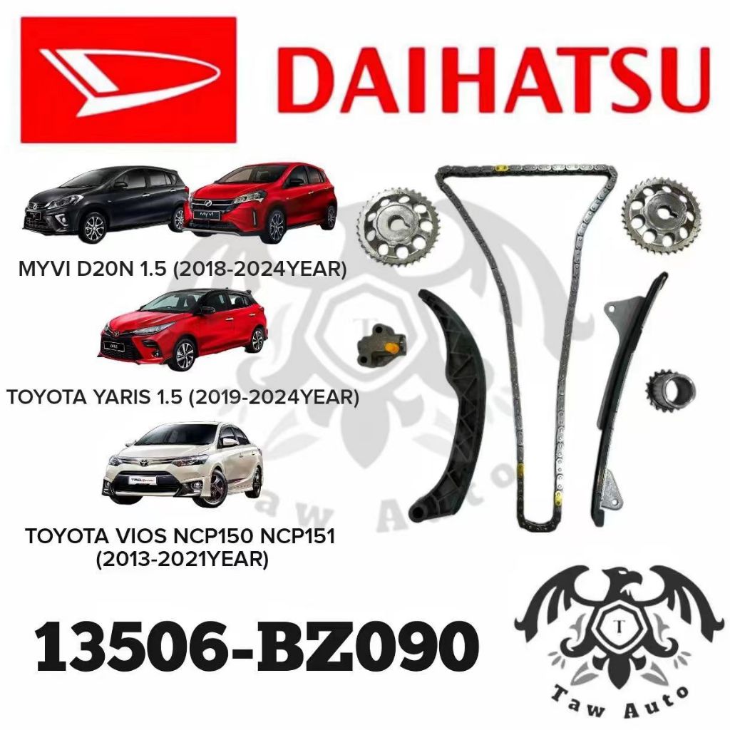 (13506-BZ090) (128L) ORIGINAL DAIHATSU TIMING CHAIN KIT SET MYVI 1.5 ...
