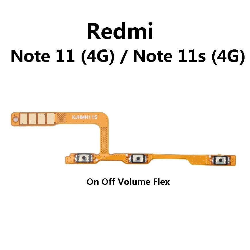 Xiaomi Redmi Note 11 4G / Note 11S 4G Power On Off Volume Up Down Side ...