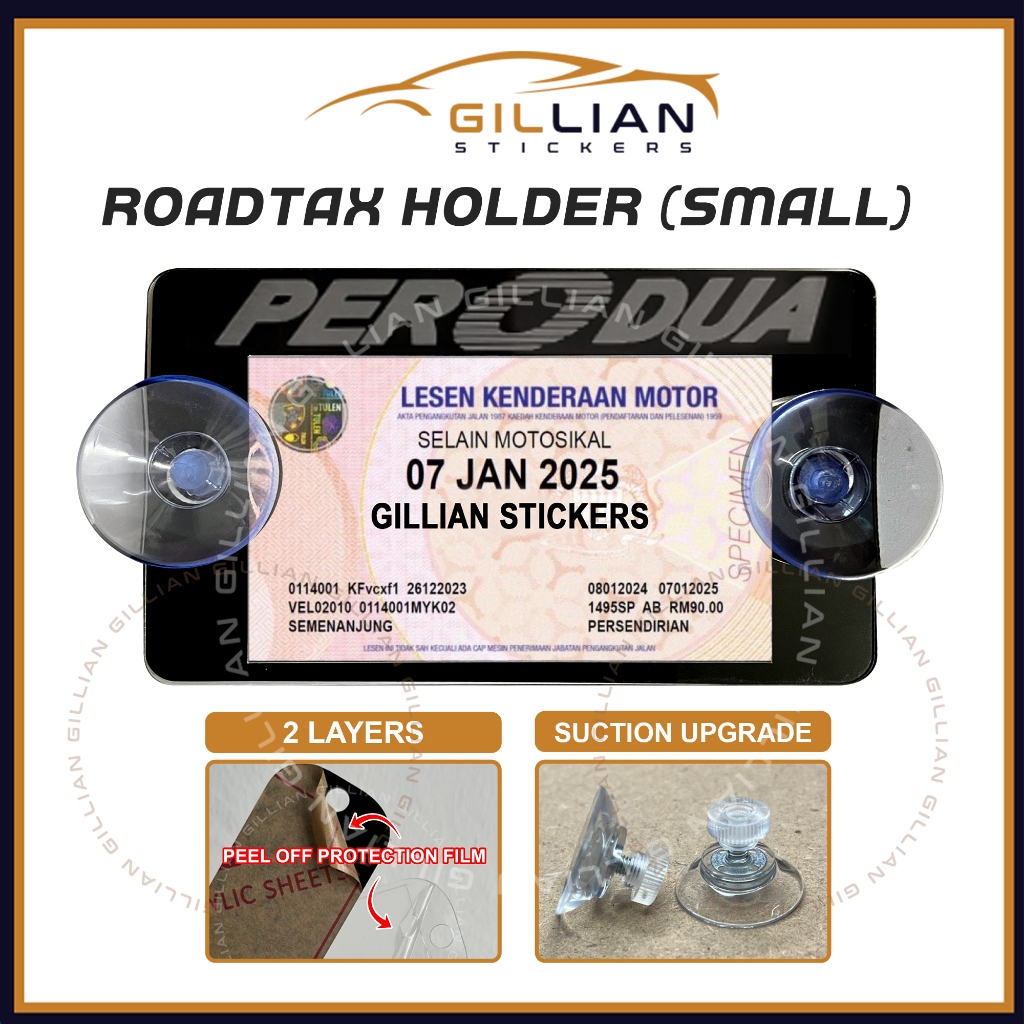 Perodua Old Roadtax Holder Premium Car Small Size Sticker Pelekat ...