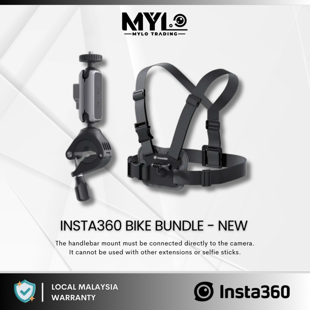 (READY STOCK) - Insta360 Bike Kit Handlebar Mount & Chest Strap For ...