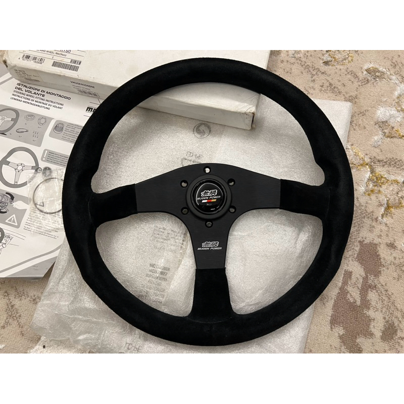 Stering Momo Mugen Racing Line 3 Genuine Steering Alcantara Leather ...
