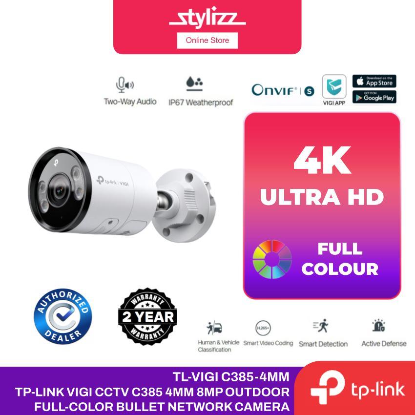 TP-LINK C385 4mm VIGI 8MP Outdoor Full-Color Bullet Network CCTV Camera ...