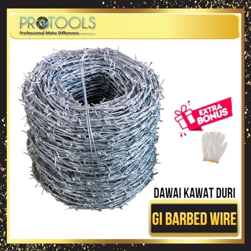 5KG GI Barbed Wire / Dawai Duri Pagar 刺网 ( PROTOOLS) | Shopee Malaysia