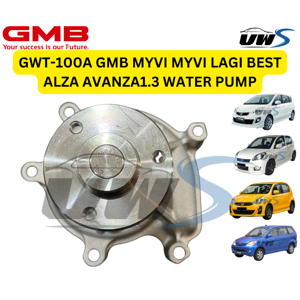 GWT-100A GMB MYVI MYVI LAGI BEST ALZA AVANZA1.3 WATER PUMP | Shopee ...