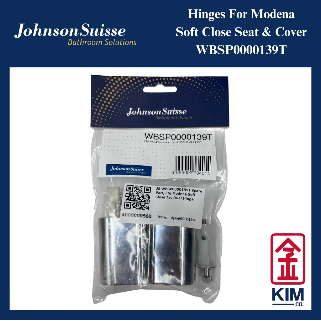 Johnson Suisse Hinges For Modena Soft Close Seat & Cover (WBSP0000139T ...