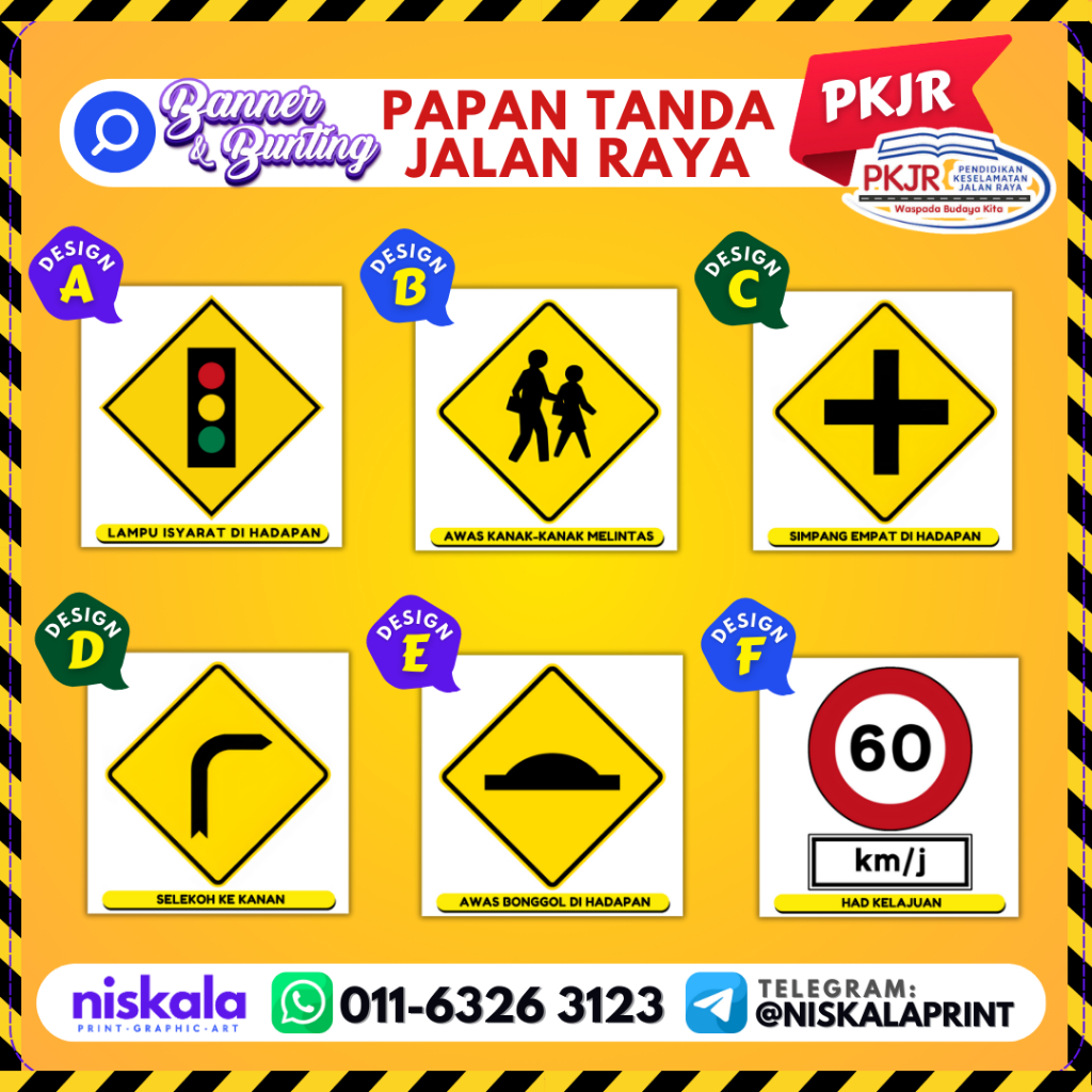 [PKJR] BANNER & BUNTING PENDIDIKAN KESELAMATAN JALAN RAYA | PAPAN TANDA ...