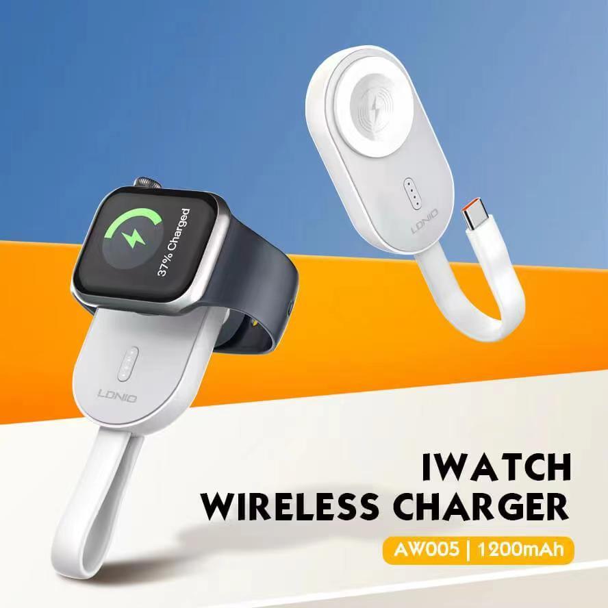LDNIO AW005 iWatch Wireless Magnetic Charger Rechargeable 1200mAh Power ...