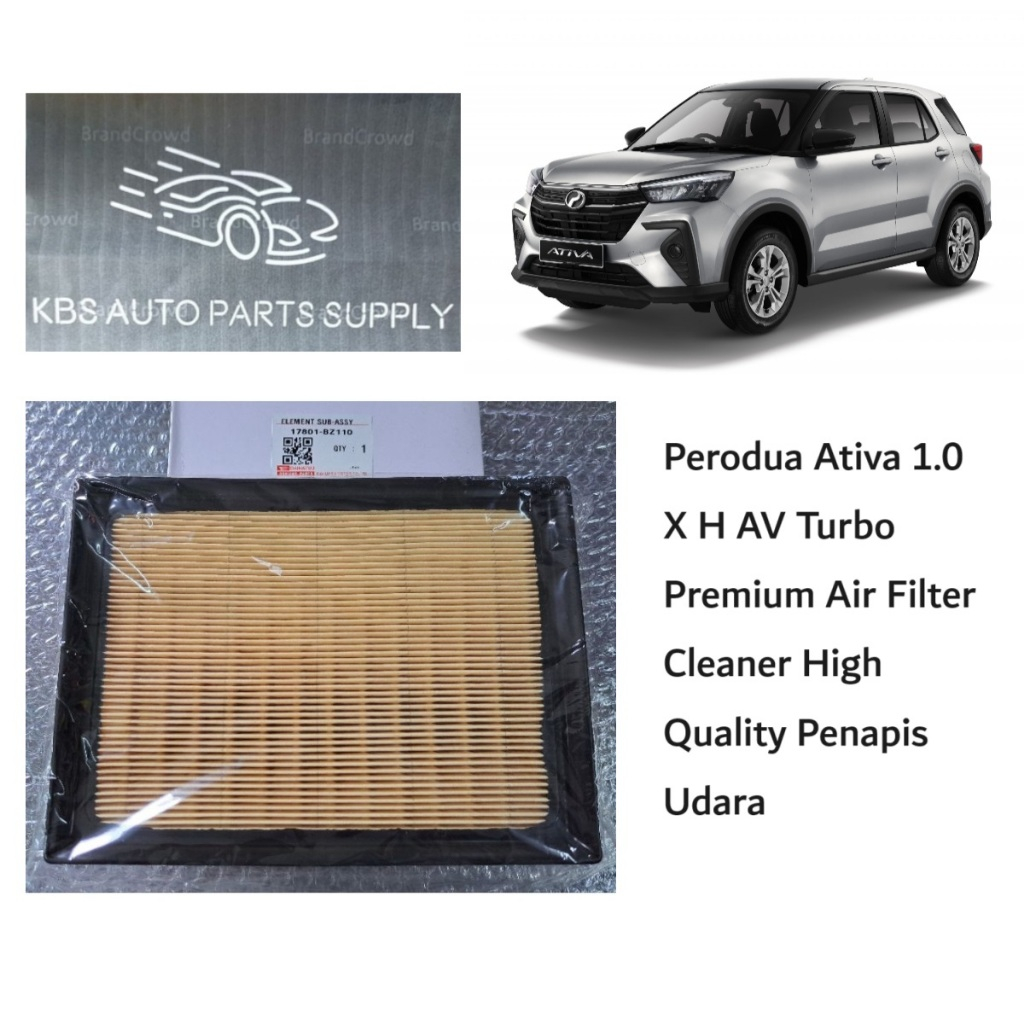 Perodua Ativa 1.0 X H AV Turbo Premium Air Filter Cleaner High Quality ...