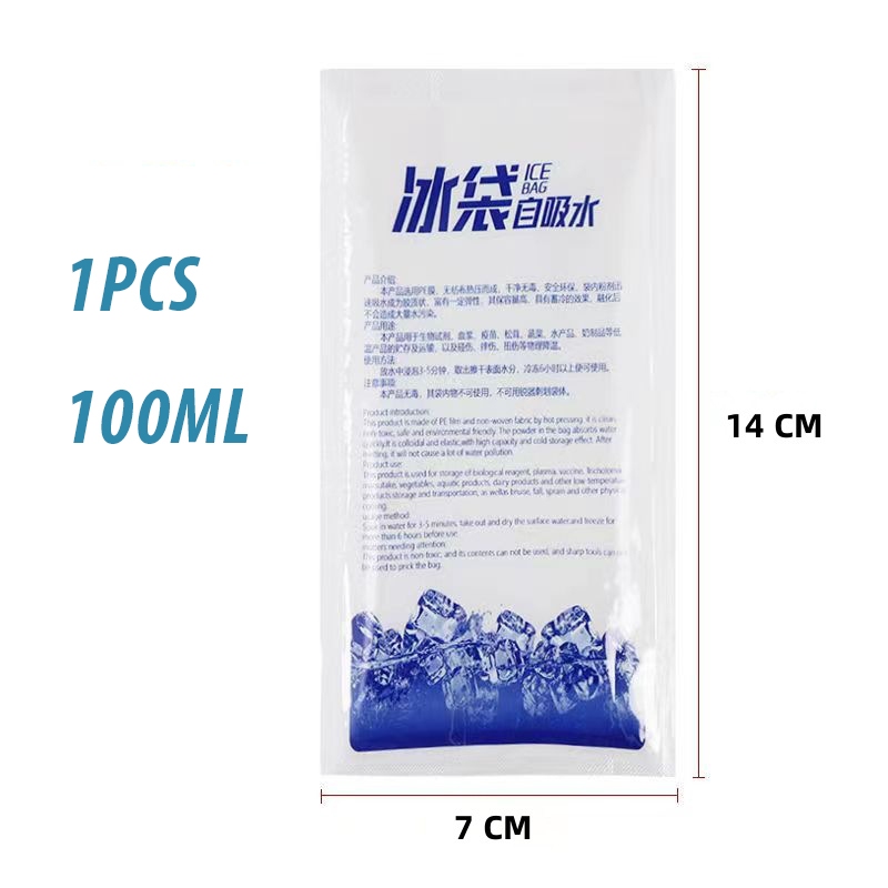 🇲🇾 Extra Thick 5 Size Reusable Ice Bag Pack Water Injection Cooler ...