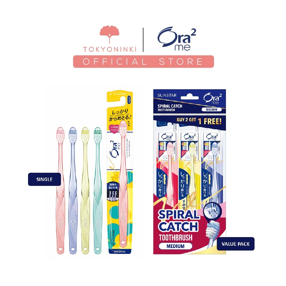 ORA2 Me Spiral Catch Compact Head Toothbrush - Medium (Single / Value ...