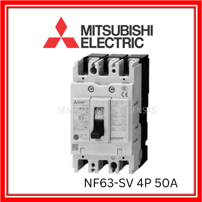 MITSUBISHI MOLDED CASE CIRCUIT BREAKERS MCCB 50A 4POLE NF63-SV 4P 50A | Shopee Malaysia