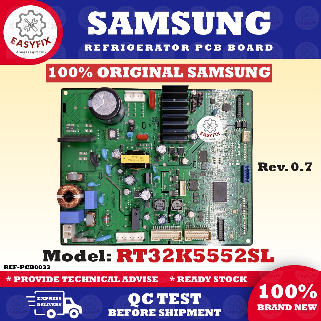 (100% ORIGINAL) DA92-01281P SAMSUNG REFRIGERATOR PCB BOARD Rev. 07 ...