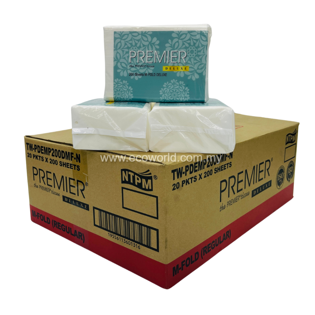 Premier Deluxe M Fold Towel 1 Ply 200 Sheets | Shopee Malaysia