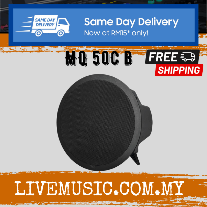 RCF MQ 50C Two-way Ceiling Speaker - Black / White ( MQ50C / MQ-50C ...