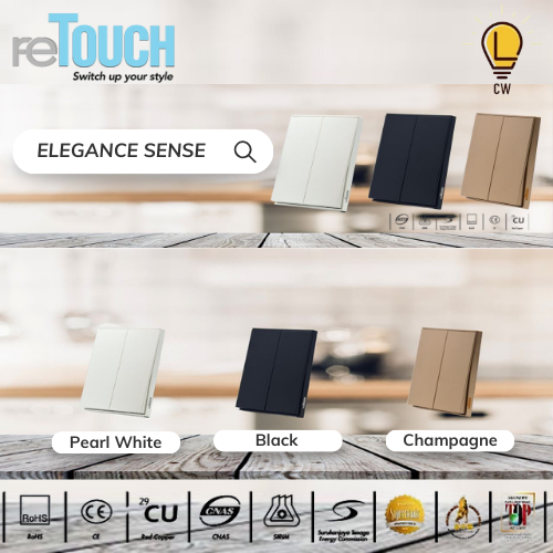 ReTouch Switch Elegance Sense | 13A Socket w USB/Type C | Water Heater ...