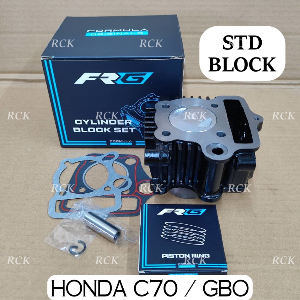 HONDA GBO C70 FRG Cylinder Block Std Assy Complete Set (47MM) | Shopee ...