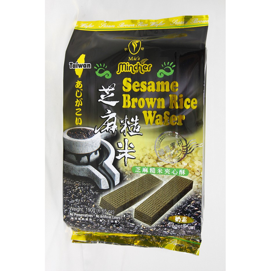 MQ Sesame Brown Rice Wafer 明奇芝麻糙米夾心酥 (190g) | Shopee Malaysia