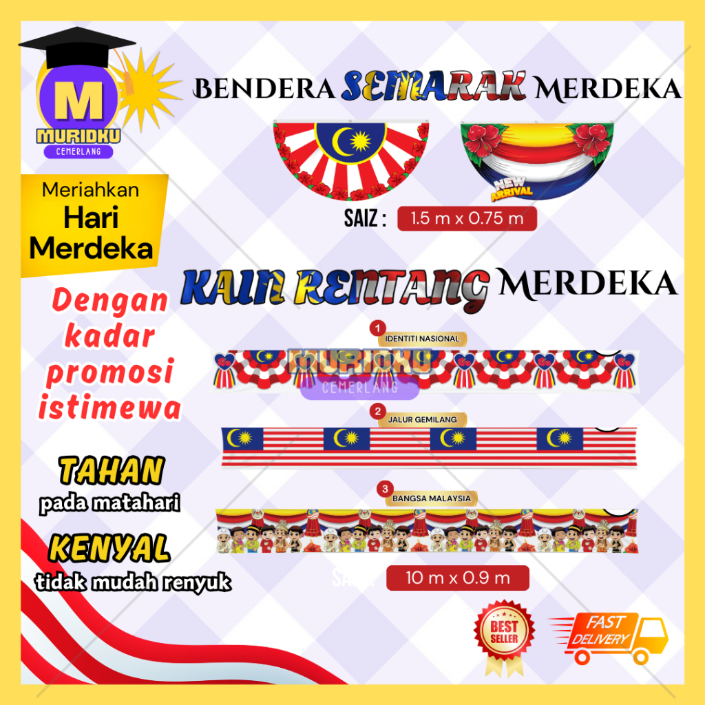 READY STOCK_BENDERA MALAYSIA SAIZ BESAR | JALUR GEMILANG | KAIN RENTANG ...
