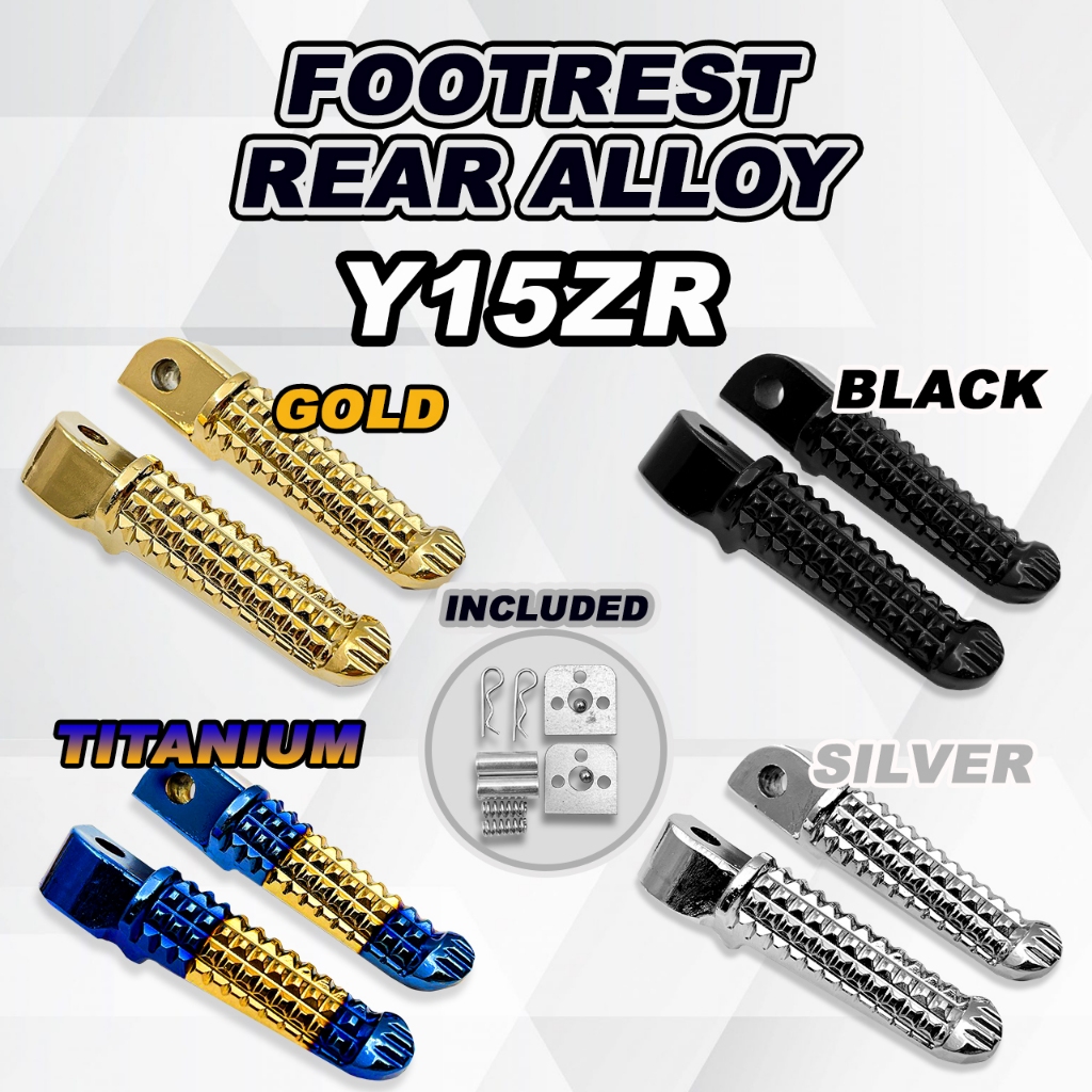 FOOTREST REAR ALLOY SEMUA YAMAHA MOTOR Y16 Y15 LC135 XMAX NVX EGO ...