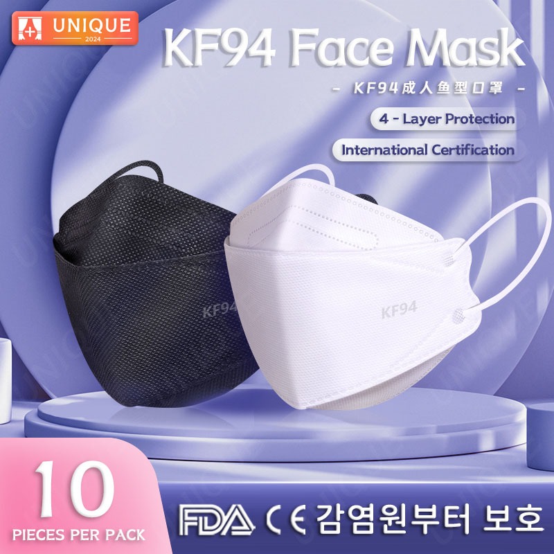 KF94 Mask 50PCS 4 PLY Disposable Earloop KF94 Pelitup Muka 3D Mask Duckbill Mask Topeng Muka ...
