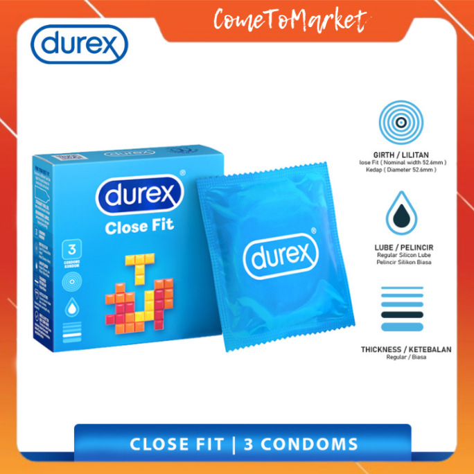 (Free Gift) Durex Close Fit Condoms (3's) [For men] - Expiry Date: 2028 ...