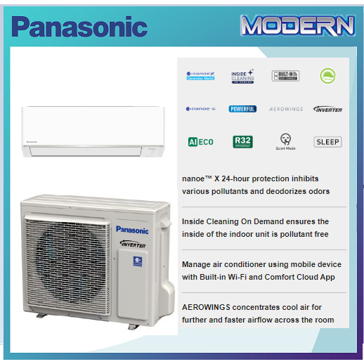 Panasonic Air Cond X-Deluxe Inverter KU Series (AKH-1) 5 STAR Aircond ...
