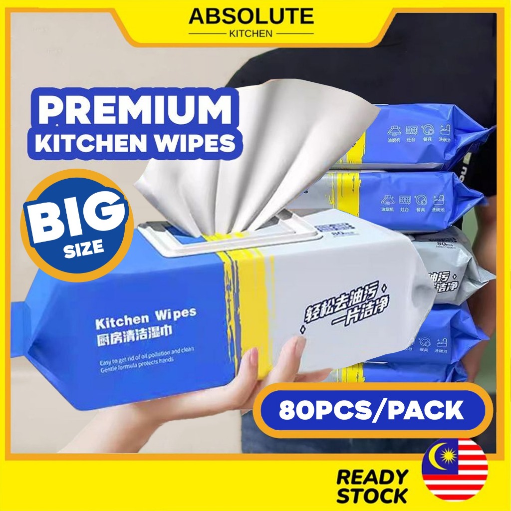 Tisu Viral Kitchen Wipes Tisu Dapur Basah Tissue Magic Kain Lap Lemon ...