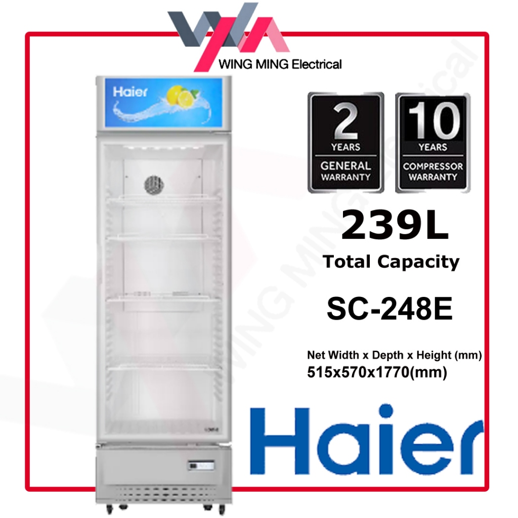 Haier 239L Showcase Refrigerator 1 Door/Peti Ais 1 Pintu (SC-248E) Peti Sejuk/Fridge/冰箱 | Shopee ...