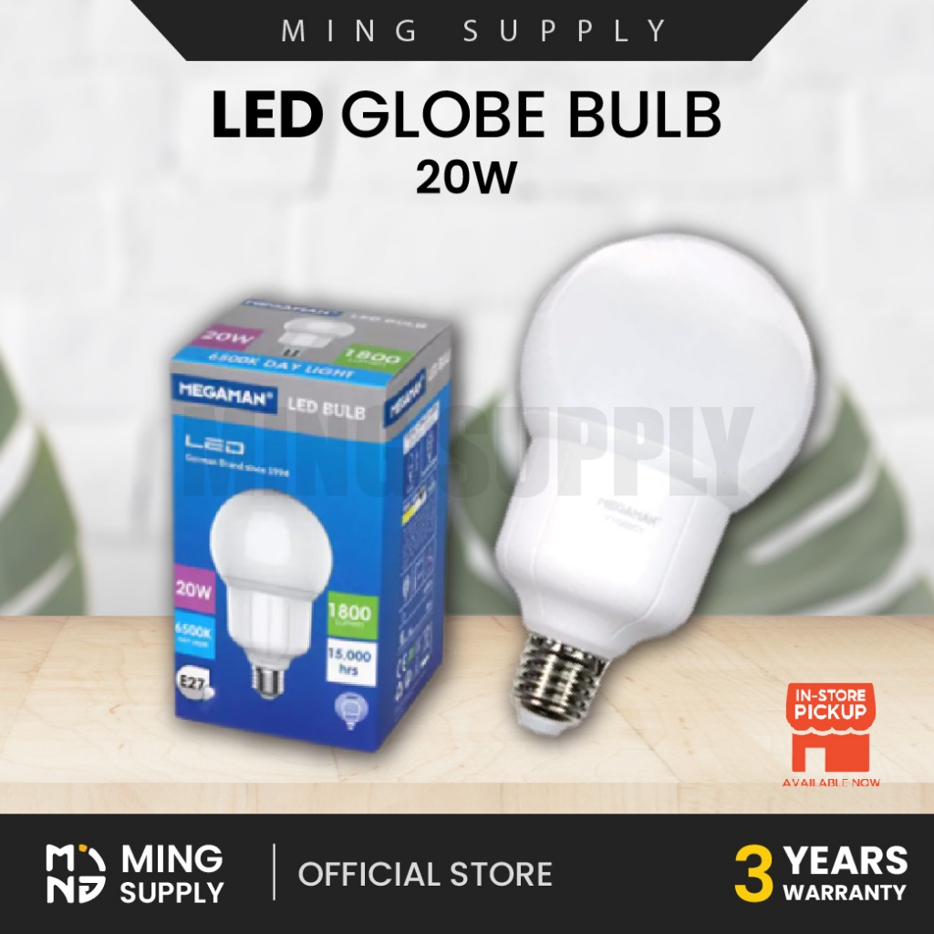 Megaman LED Globe Bulb G95 20W E27 High Quality Daylight Warm White ...