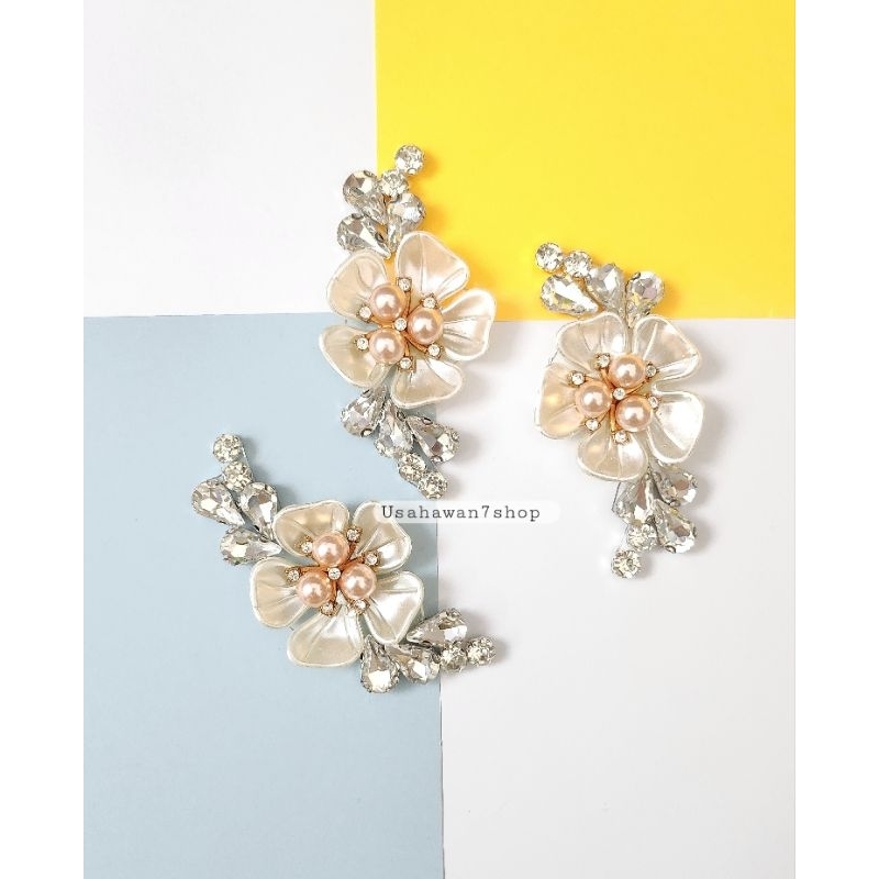 (1PCS) NEW ARRIVAL IRON ON BUNGA HANDMADE 3D WEDDING TUNANG BRIDAL ...