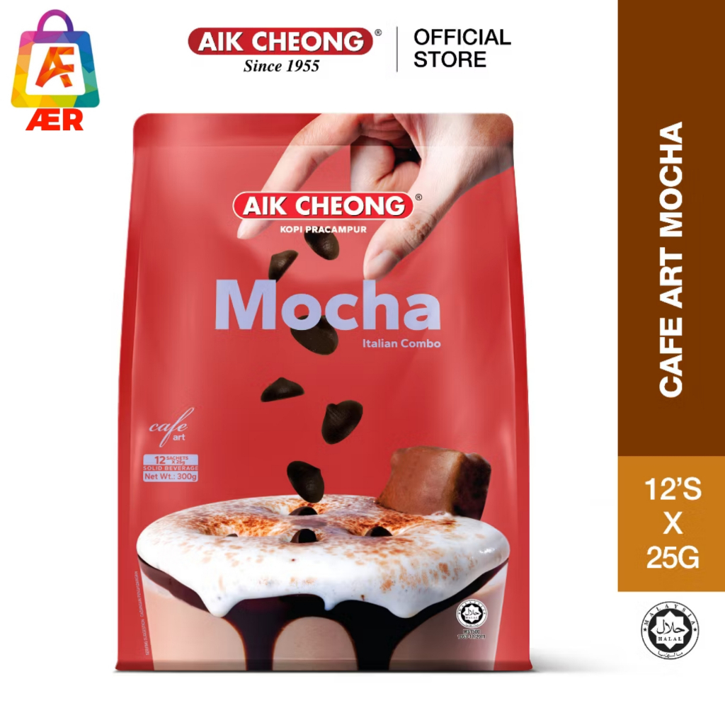 AIK CHEONG 3in1 Mocha 300g (25g x 12sachets) | Shopee Malaysia