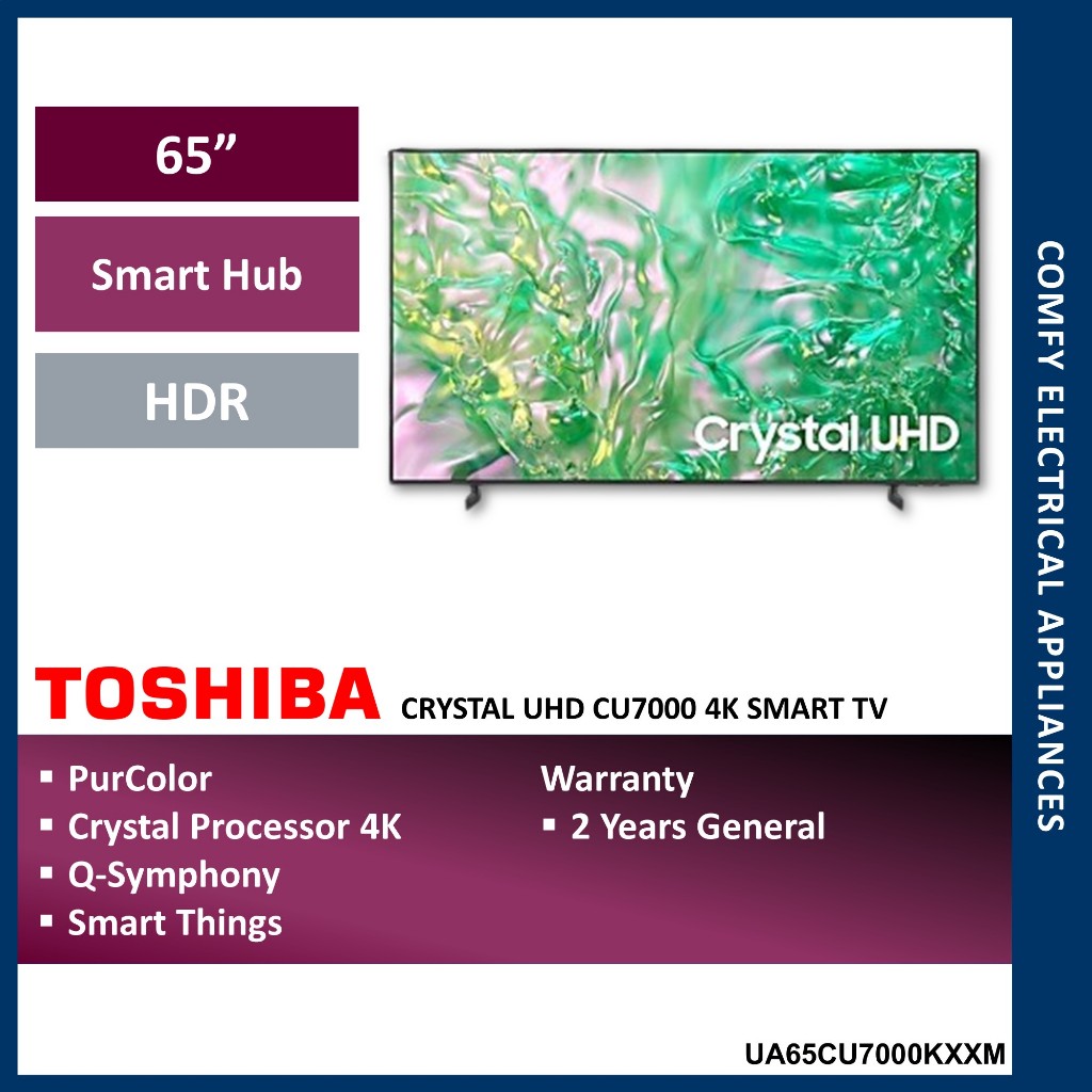 SAMSUNG Crystal UHD CU7000 4K Smart TV (65") UA65CU7000KXXM | Shopee ...