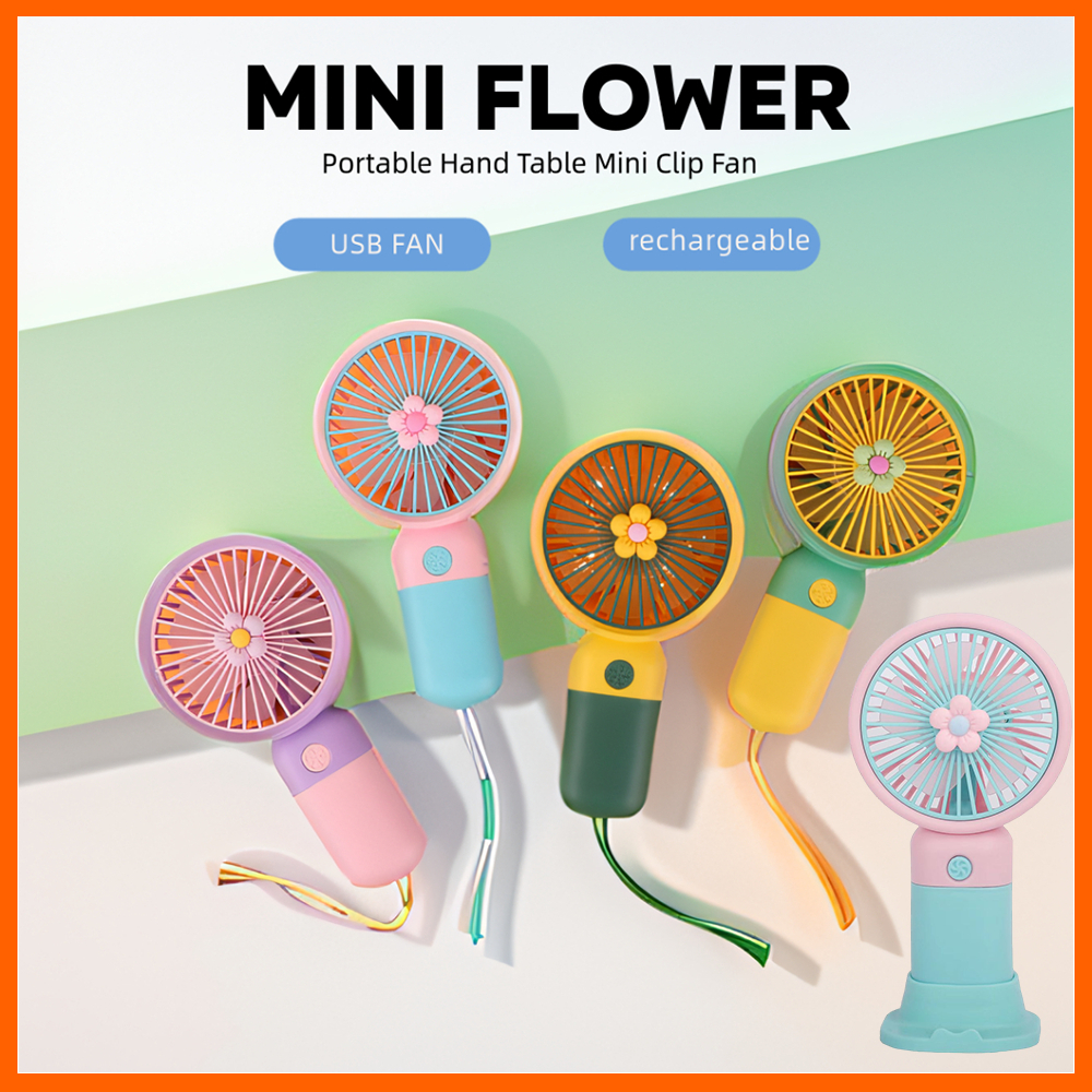 Kipas Mini Portable Hand Table Mini Clip Fan USB Charge Battery Desk ...