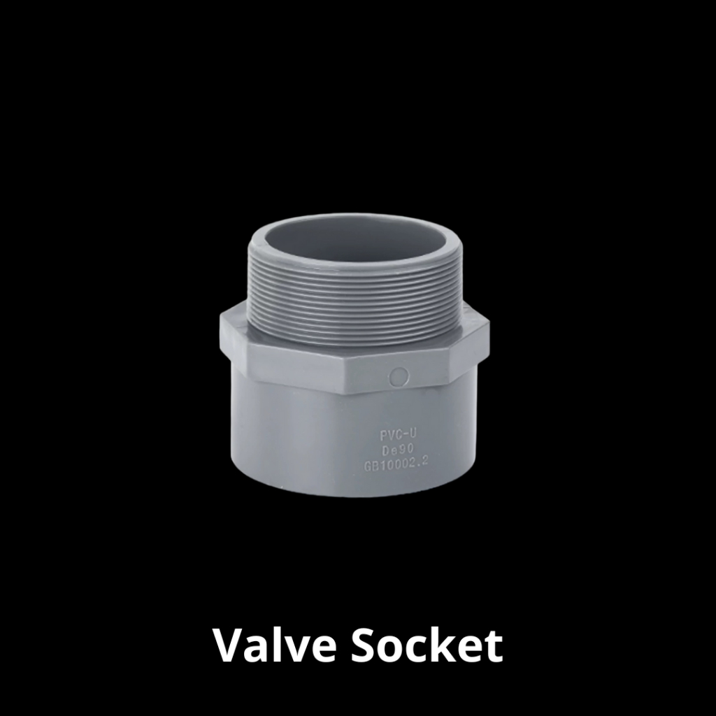 PVC Fitting Paip PVC Pipe Connector Socket Elbow Tee Valve Socket Plug ...