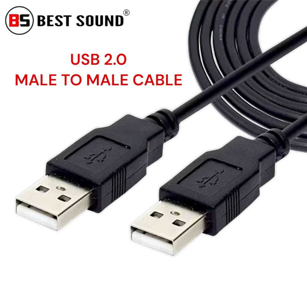USB A Male To A Male Plug Shielded High Speed 2.0 Black USB to USB ...
