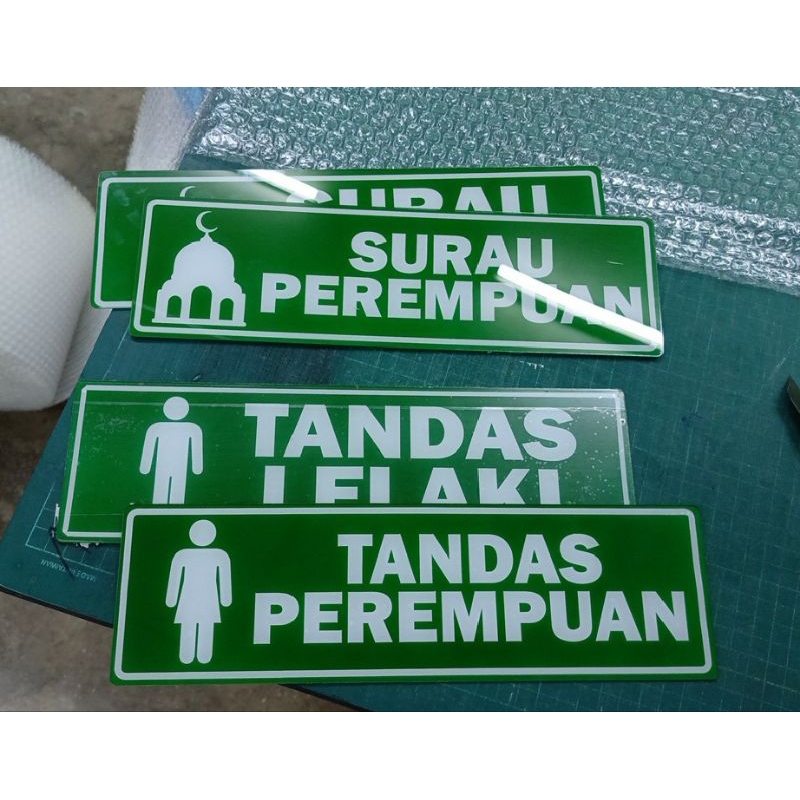 SIGNAGE ARCYLIC PELBAGAI JENIS BOLEH CUSTOM DESIGN UNTUK MASJID ...