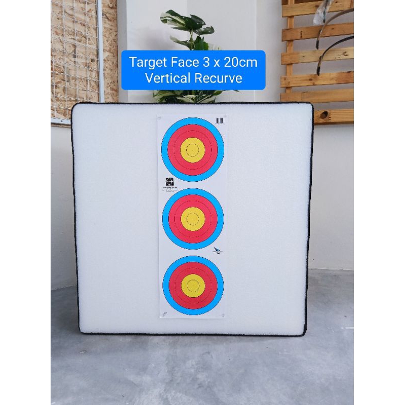 ARCHERY TARGET FACE 3 x 20CM VERTICAL RECURVE | Shopee Malaysia