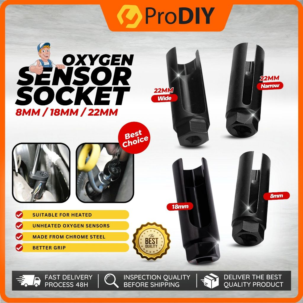 Oxygen Sensor Socket Wrench 8mm/18mm/22mm Oxygen Sensor Remover Removal ...