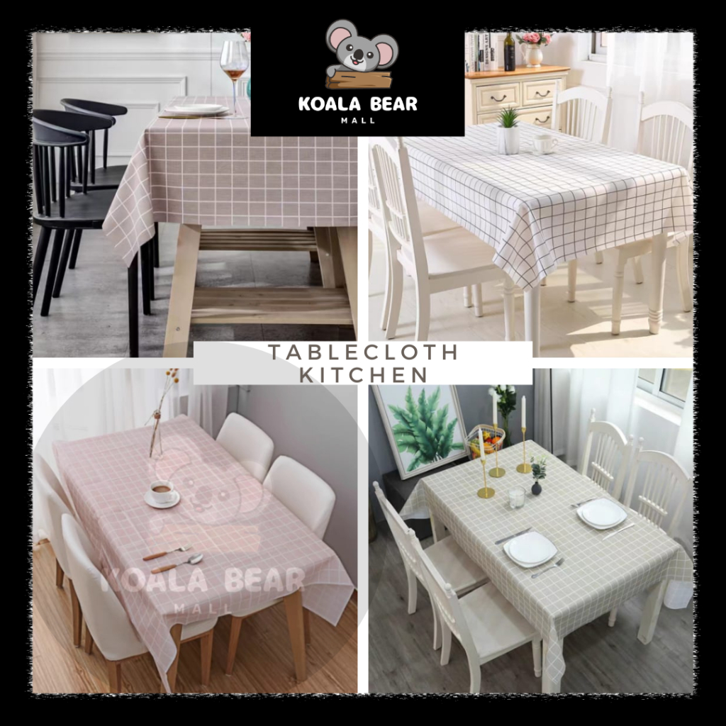 【Local Ship Today】Large Table Cloth PVC Waterproof Oilproof Anti ...