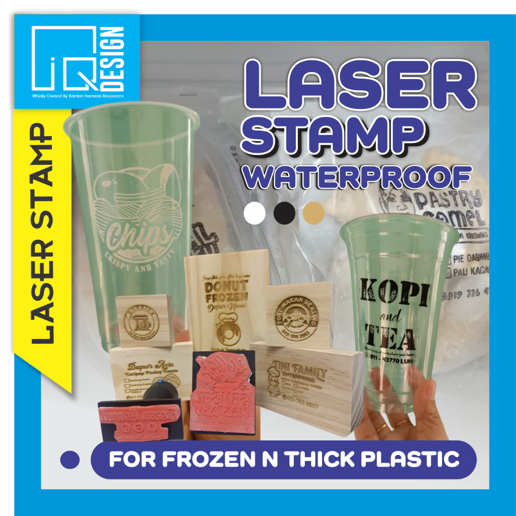LASER STAMP - FROZEN PACKAGING- PLASTIC TEBAL- SET DENGAN INK DAN STAMP ...