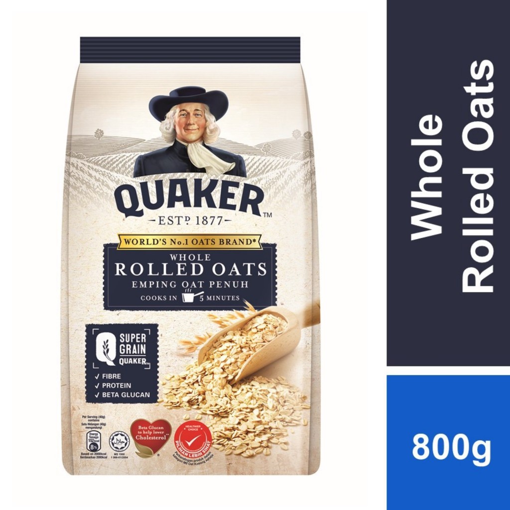 Quaker Whole Rolled Oats , 800g | Shopee Malaysia