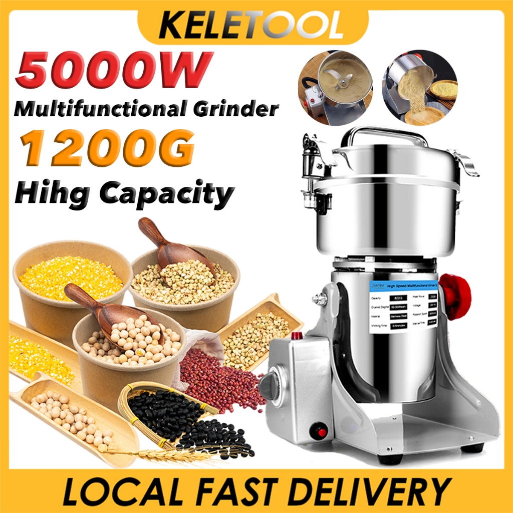 1200G Dry Food Powder Crusher Stainless Steel Grinder Machine Big ...