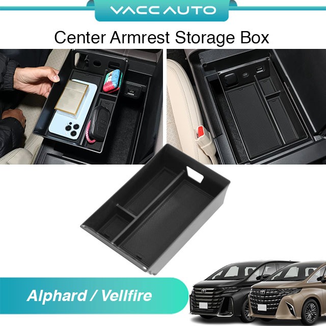 VACC AUTO Center Console Armrest Storage Box Organizers Coin Box For ...