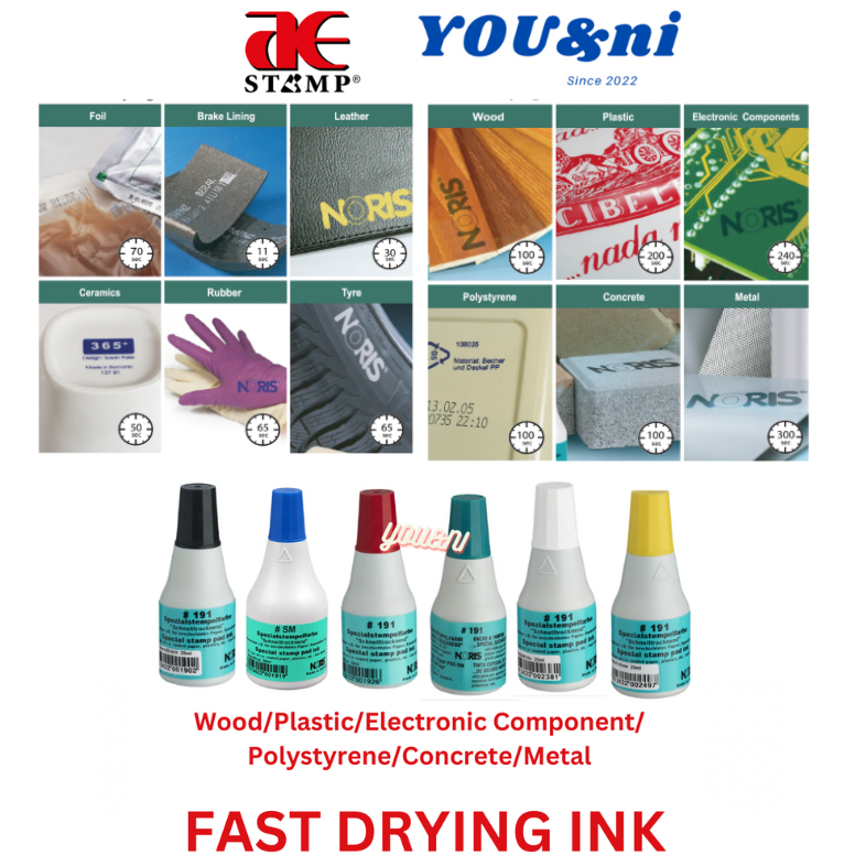100% Original Noris Fast Drying Ink 50ml/250ml/1000ml (Glass,Stainless ...