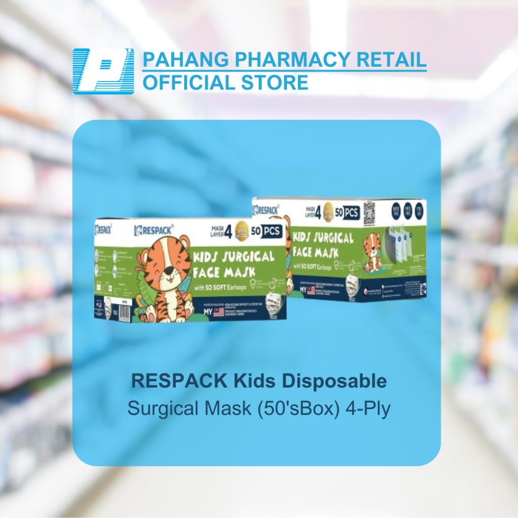 RESPACK Kids Disposable 4-Ply Surgical Mask (50's/Box) | Shopee Malaysia