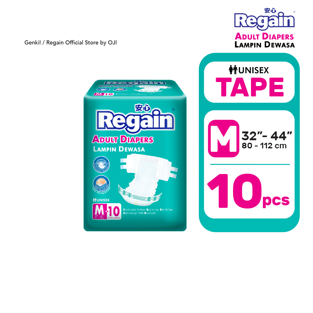 REGAIN ADULT DIAPERS (M10 x6/L8 x6/XL8) (x 6 Pack) | Shopee Malaysia