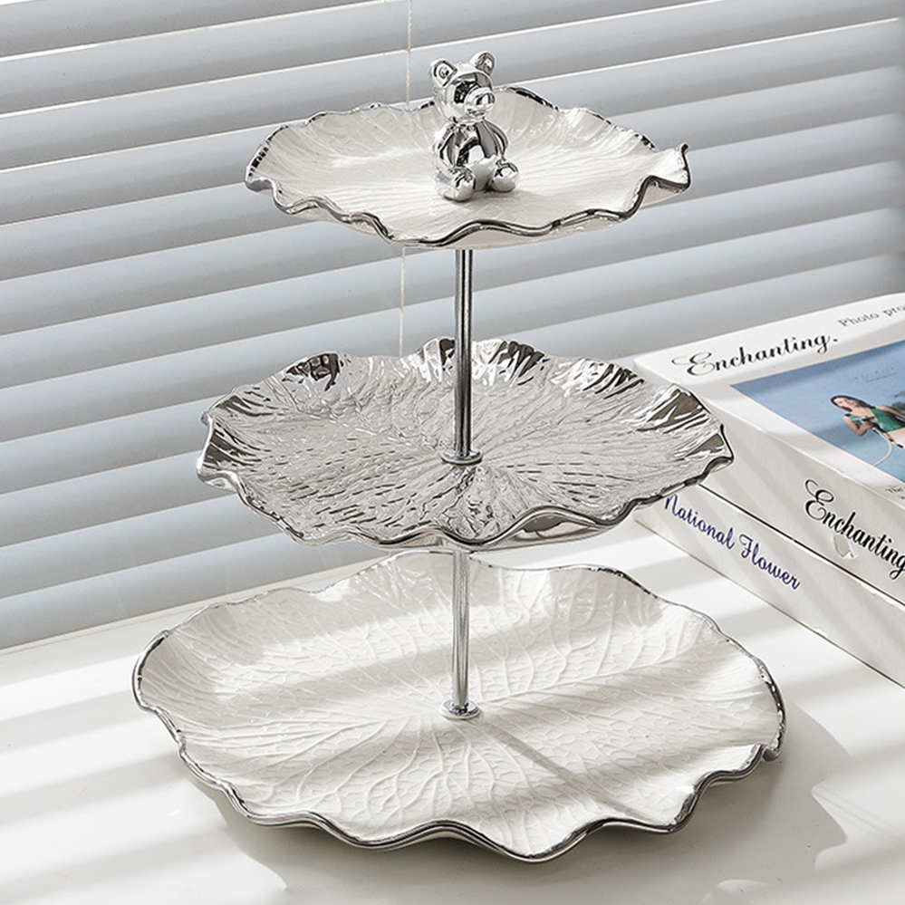 2/3 Tier Dessert Display Rack Fruit Tray Cupcake Cake Stand Tea Plate ...