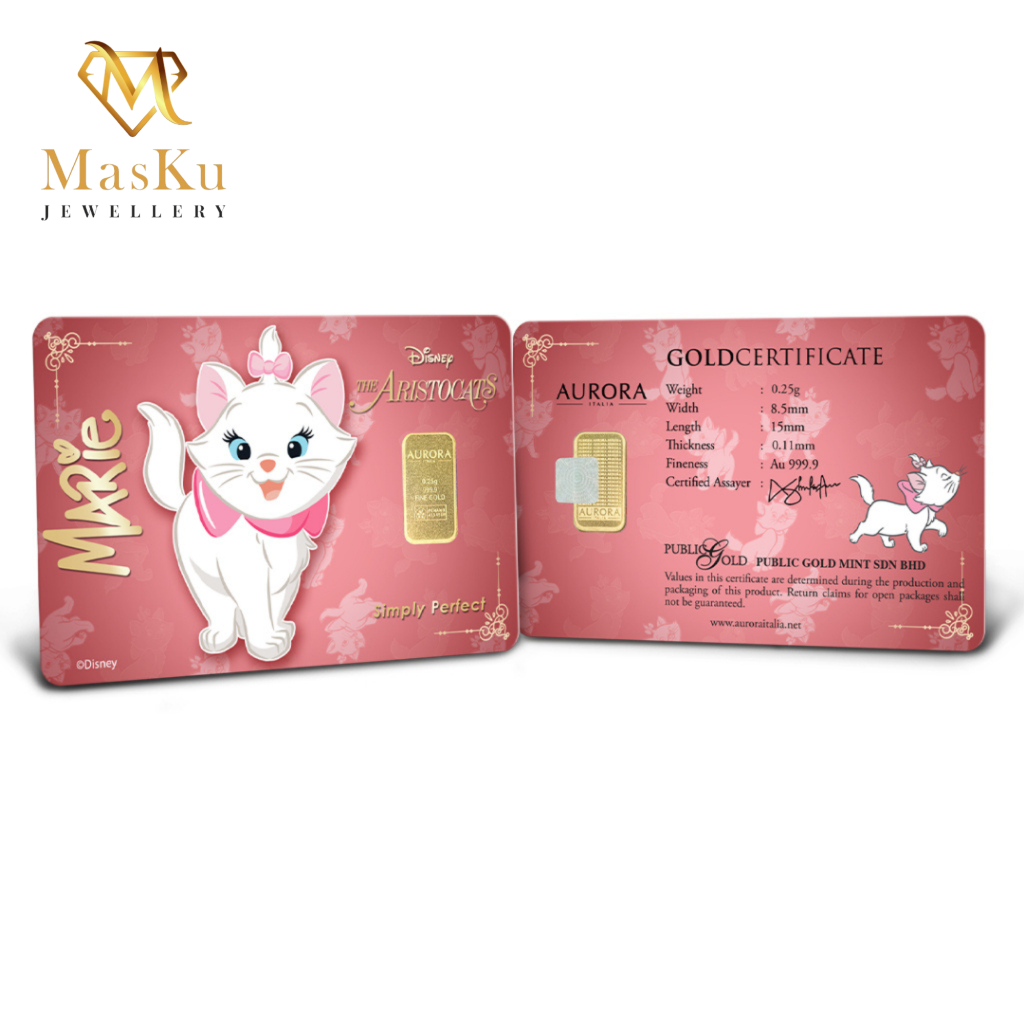 Aurora Italia's Unique (0.25g) 999.9 The Aristocats Marie Limited ...