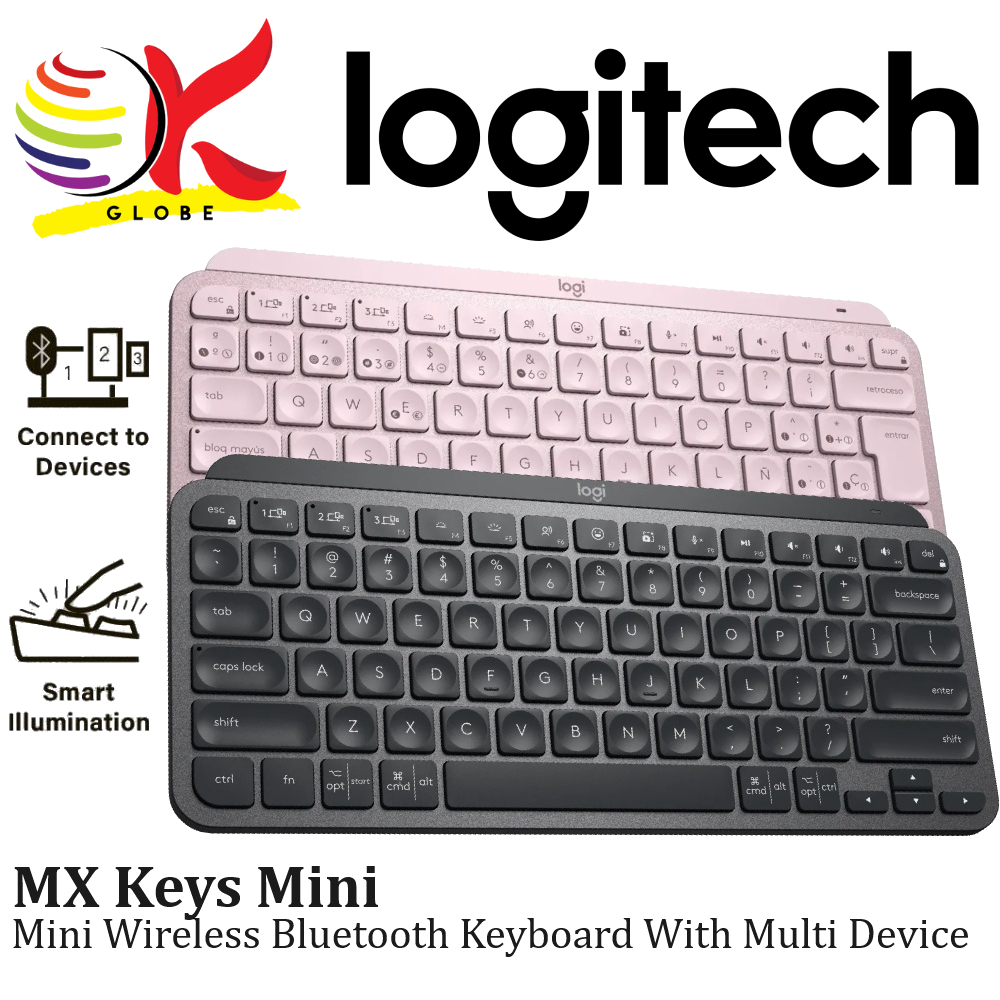 LOGITECH MX KEYS MINI WIRELESS KEYBOARD WITH MULTI DEVICE / BLUETOOTH ...