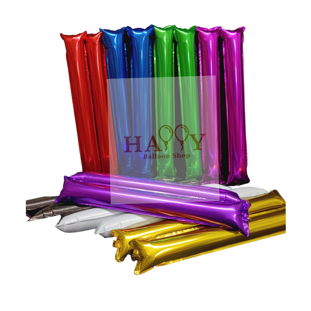 1 PAIR(2PCS) HANDLE FOIL BALLOON INFLATABLE THUNDER CHEER STICK FOR ...